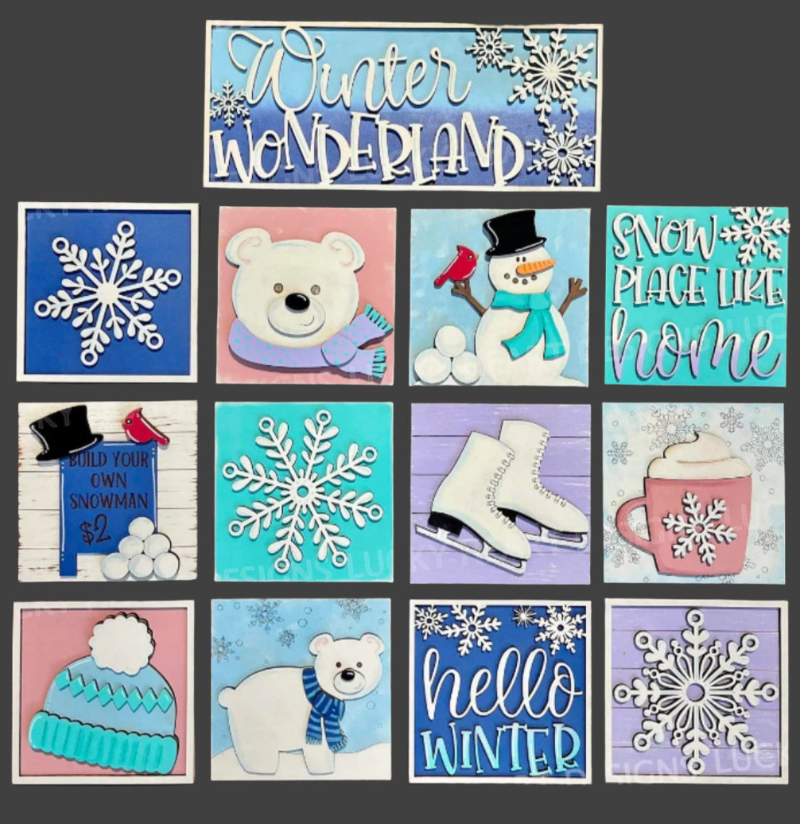 Winter Wonderland Interchangeable Tiles – Creative Cove Designs