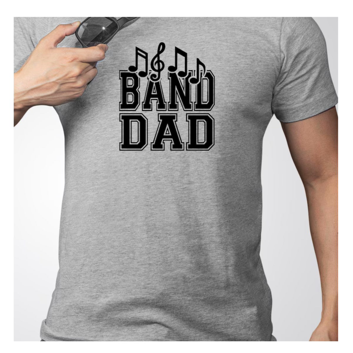 Dad Band Shirt Design #1 (Musical Notes) – Creative Cove Designs